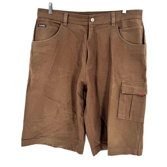FUBU | Shorts | Fubu Collection Cargo Shorts Mens 4 Brown Baggy Loose ...